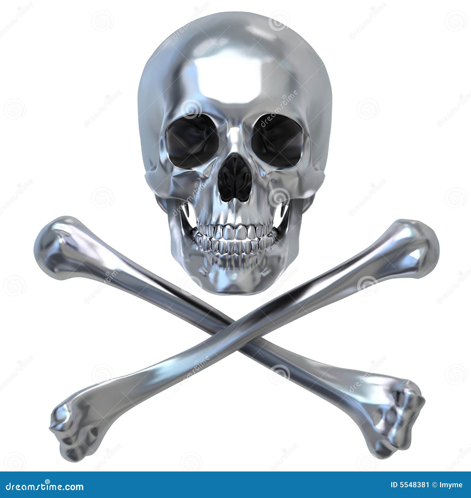 Metallic Skull stock illustration. Illustration of skull - 5548381
