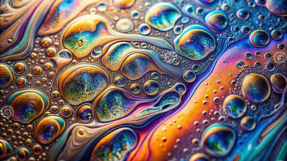 Metallic Soap Film Micrography Abstract Texture AI-Generated Content ...