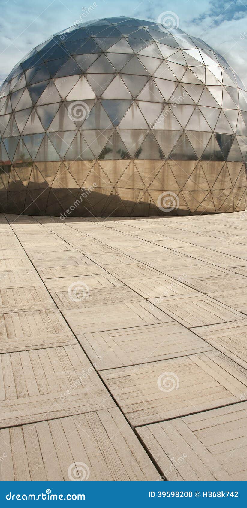 Metallic Sphere Construction with Blue Sky. Stock Photo - Image of ...