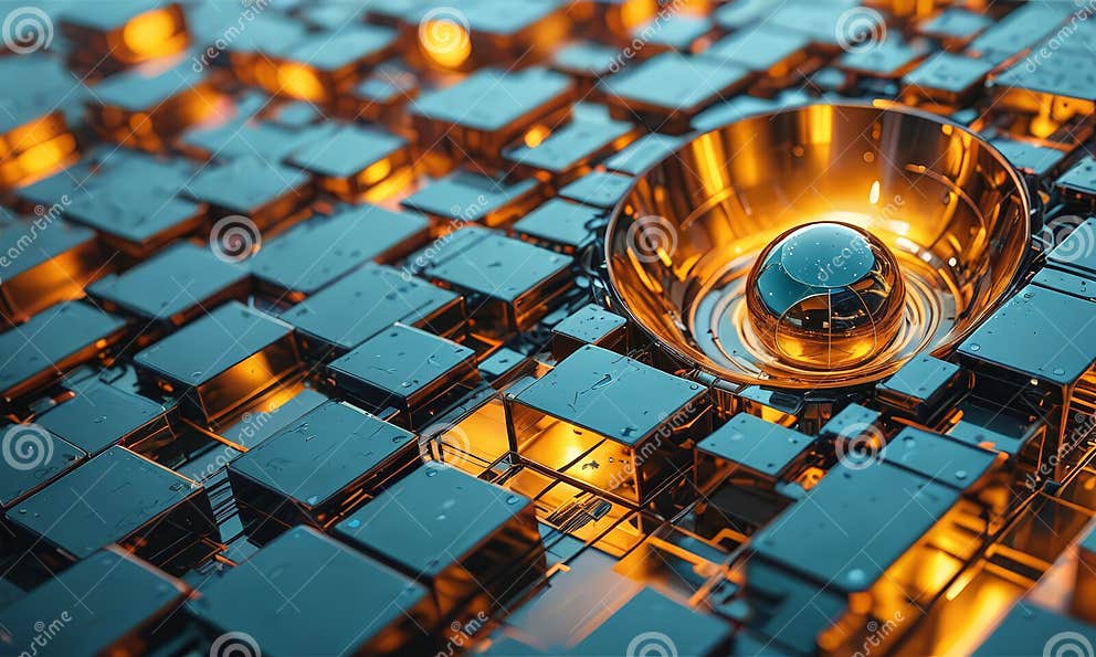 Metallic Sphere with Reflective Surface is Surrounded by Complex ...