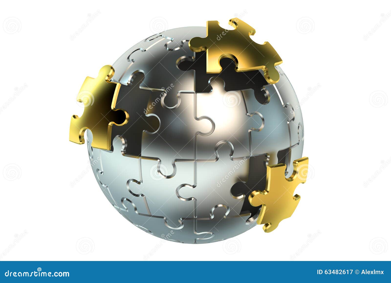 Spherical Puzzles With Pattern Vector Illustration | CartoonDealer.com ...