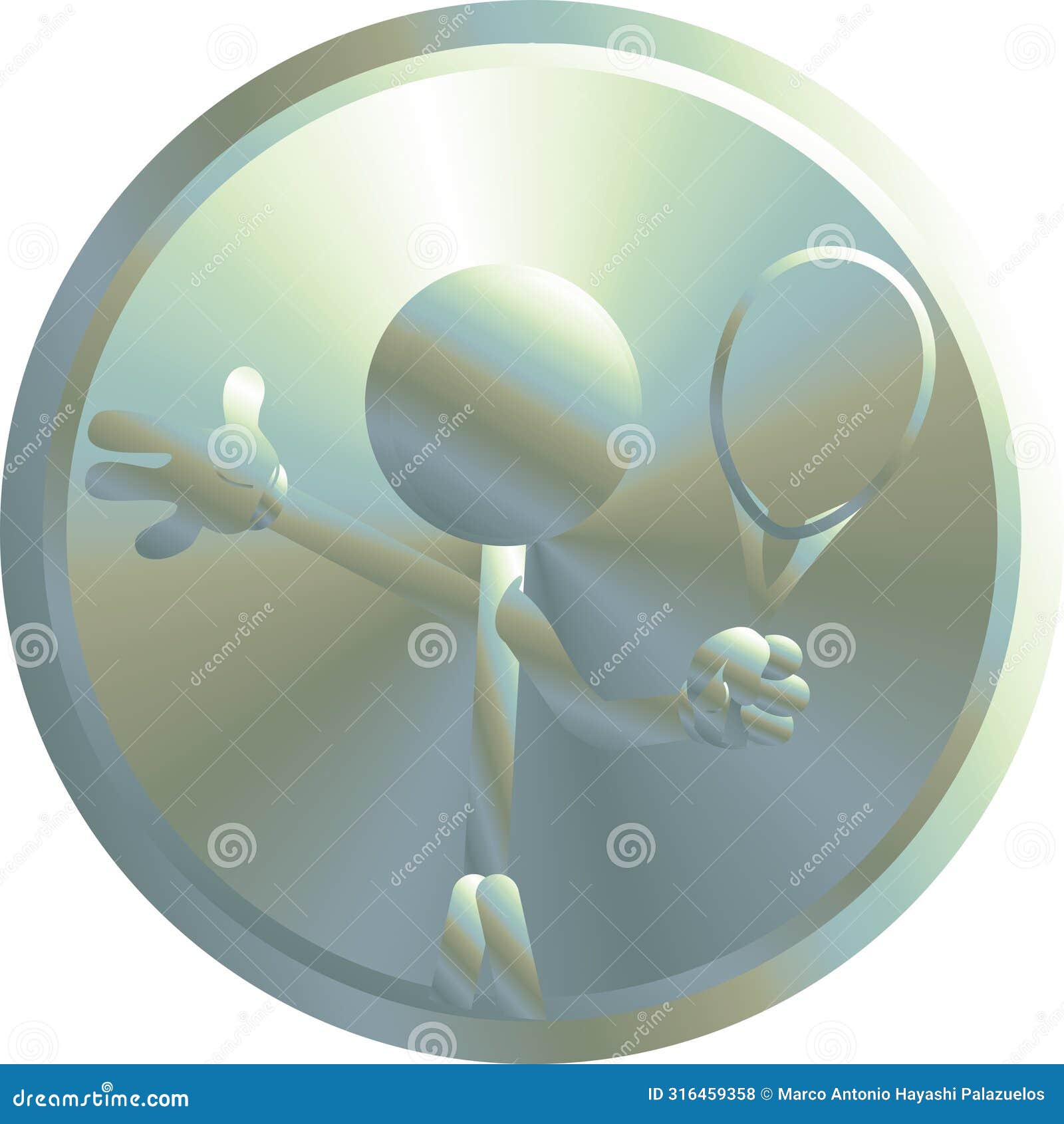 Metallic Sport Character Cartoon Sphere1 Stock Vector - Illustration of ...