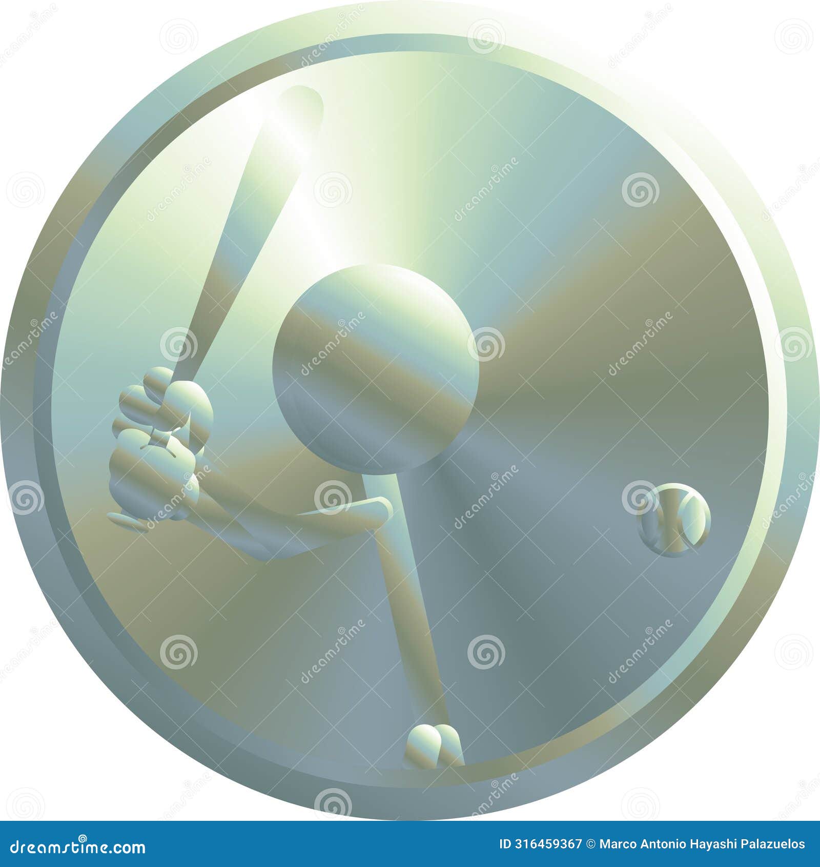 Metallic Sport Character Cartoon Sphere3 Stock Vector - Illustration of ...