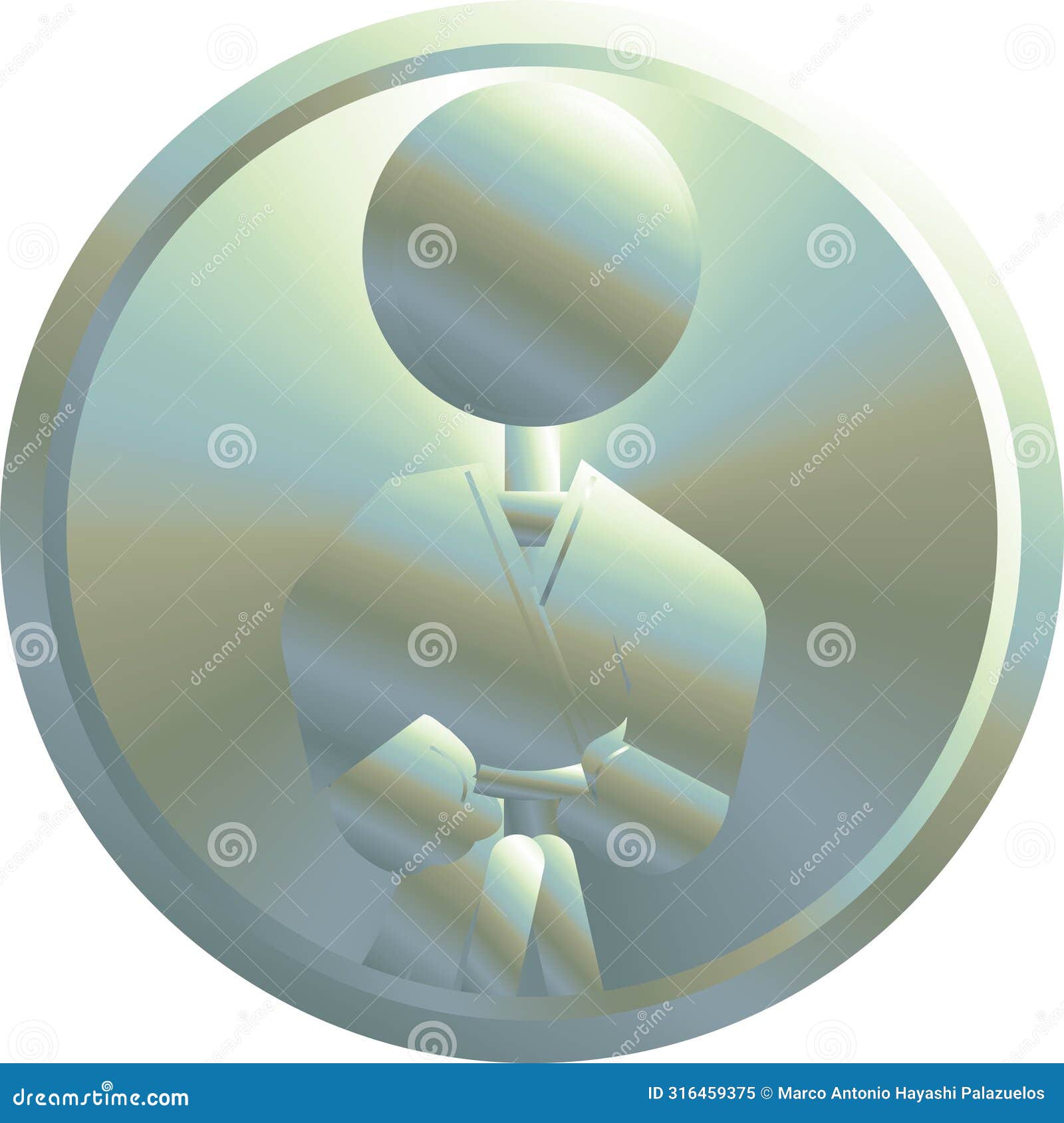 Metallic Sport Character Cartoon Sphere Stock Vector - Illustration of ...