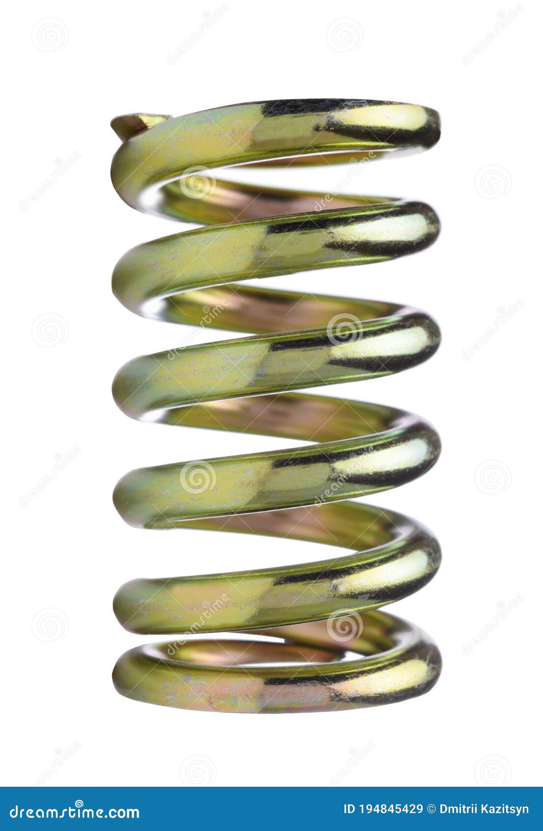 Metallic Spring Isolated on White Stock Image - Image of backgrounds ...