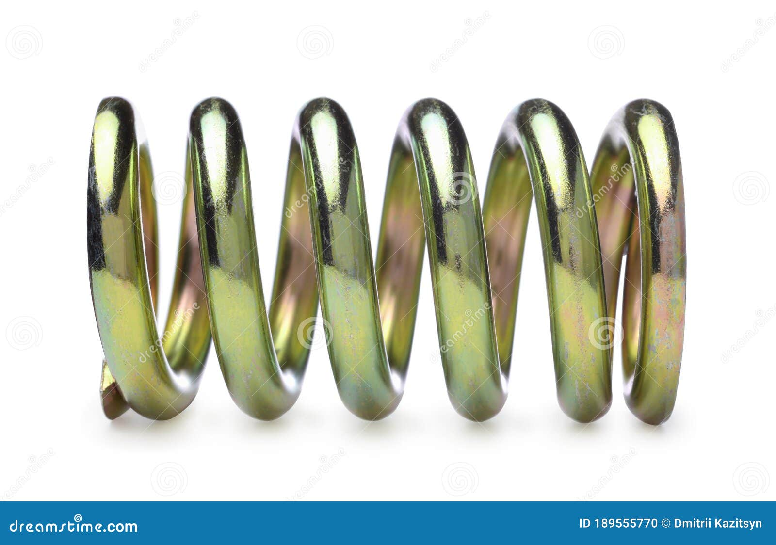 Metallic Spring Isolated on White Stock Photo - Image of isolated ...