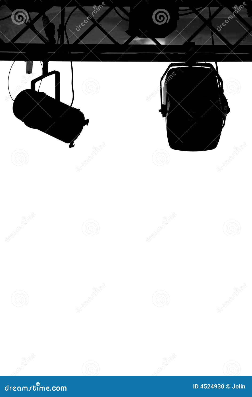 Metallic Stage Light with Copyspace Stock Photo - Image of power ...