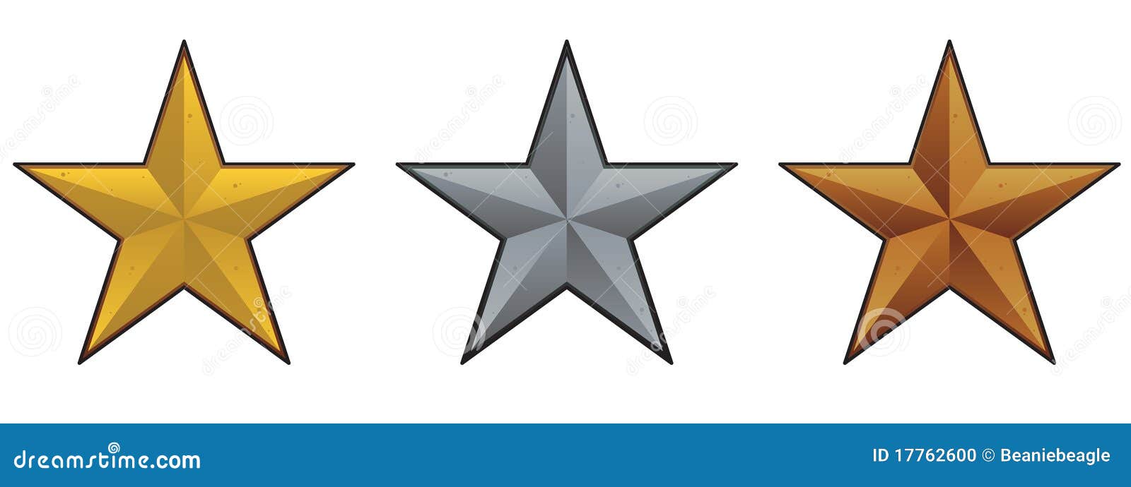 Metallic Star Set stock vector. Illustration of background - 17762600