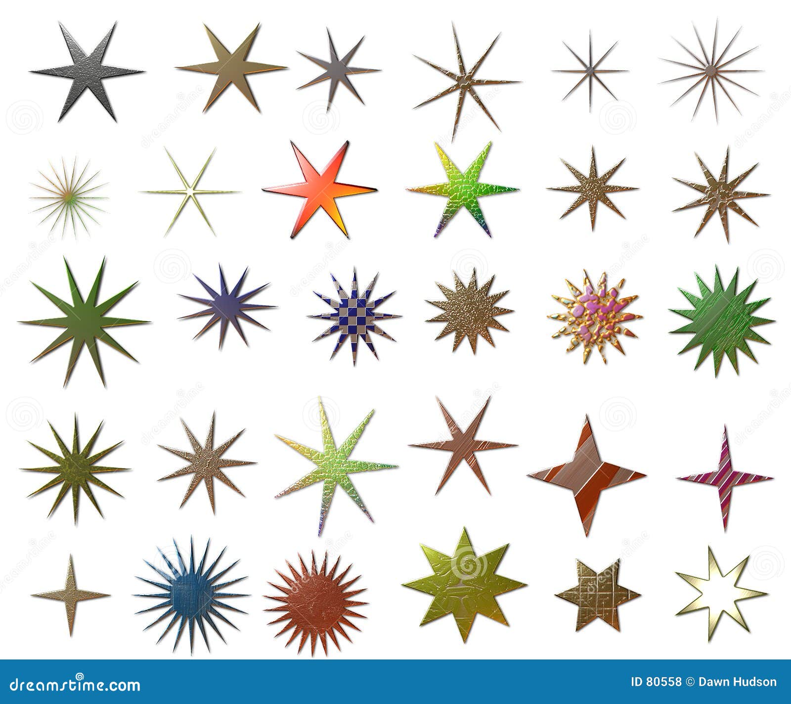 Metallic Stars stock illustration. Illustration of design - 80558