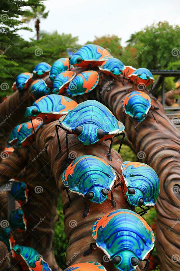 Metallic statue of bug stock photo. Image of garden, yellow - 57763214
