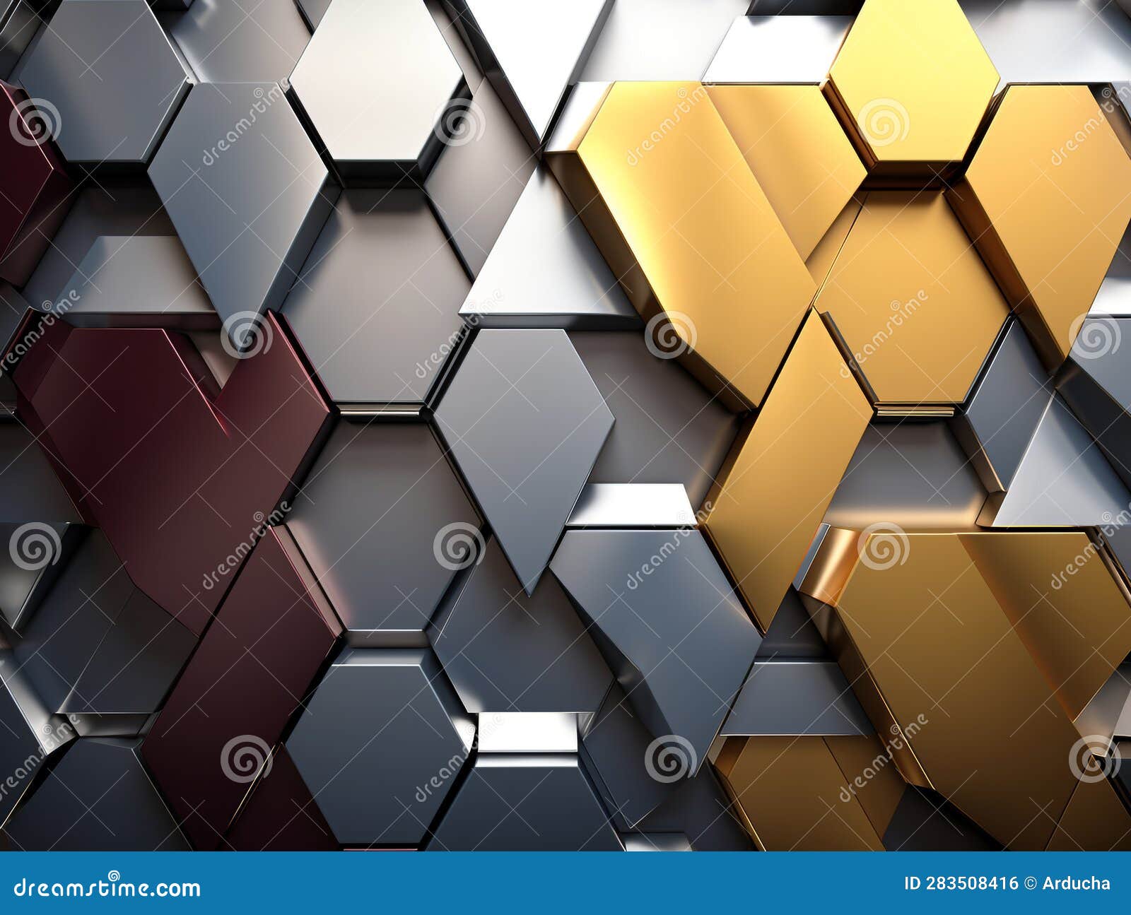 Metallic Steel Abstract Surface Texture 3d Render Stock Illustration ...