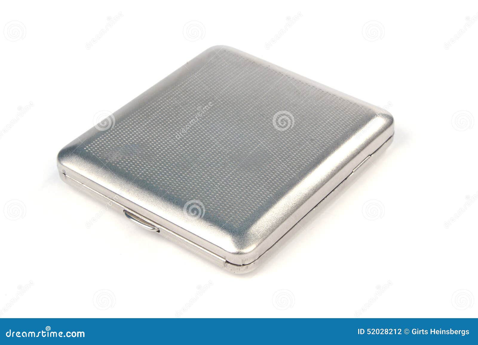 Metallic Steel Cigarette Case on White Stock Photo - Image of metallic ...