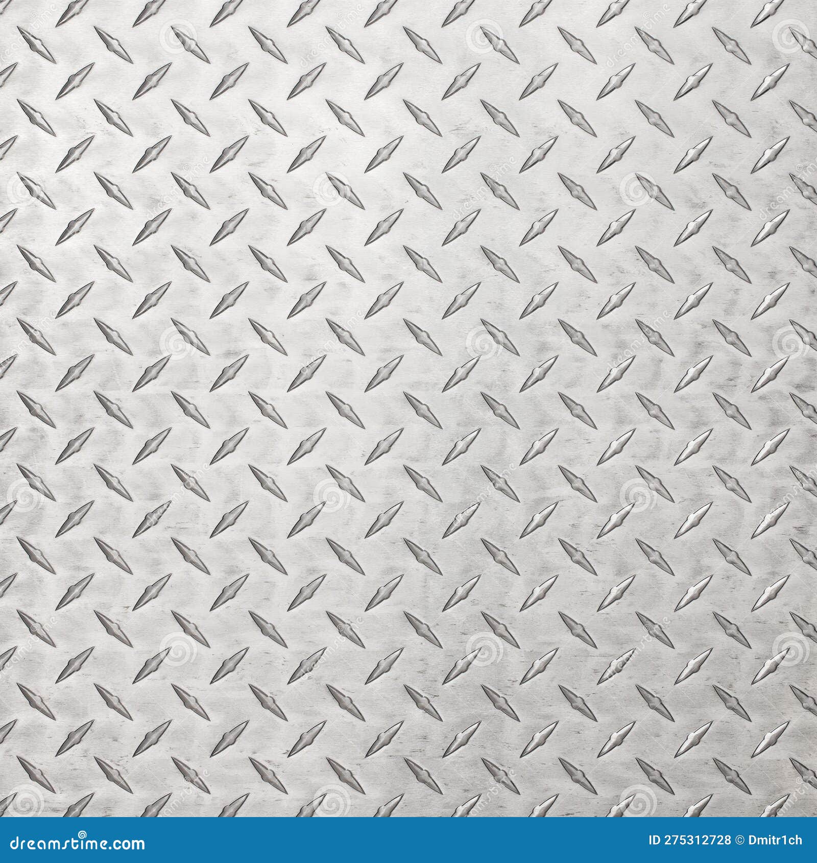 Metallic Steel Plate with Diamond Pattern. Light Silver Metal ...