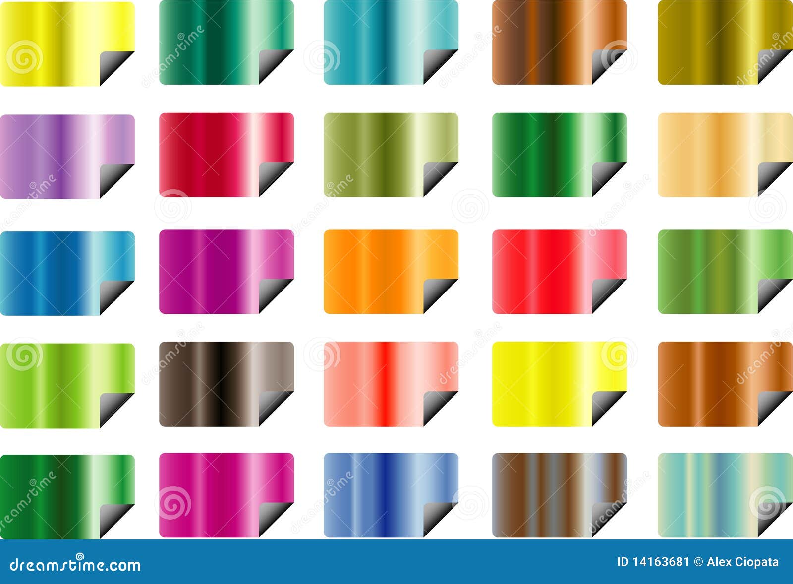 Metallic stickers pack stock vector. Illustration of icon - 14163681