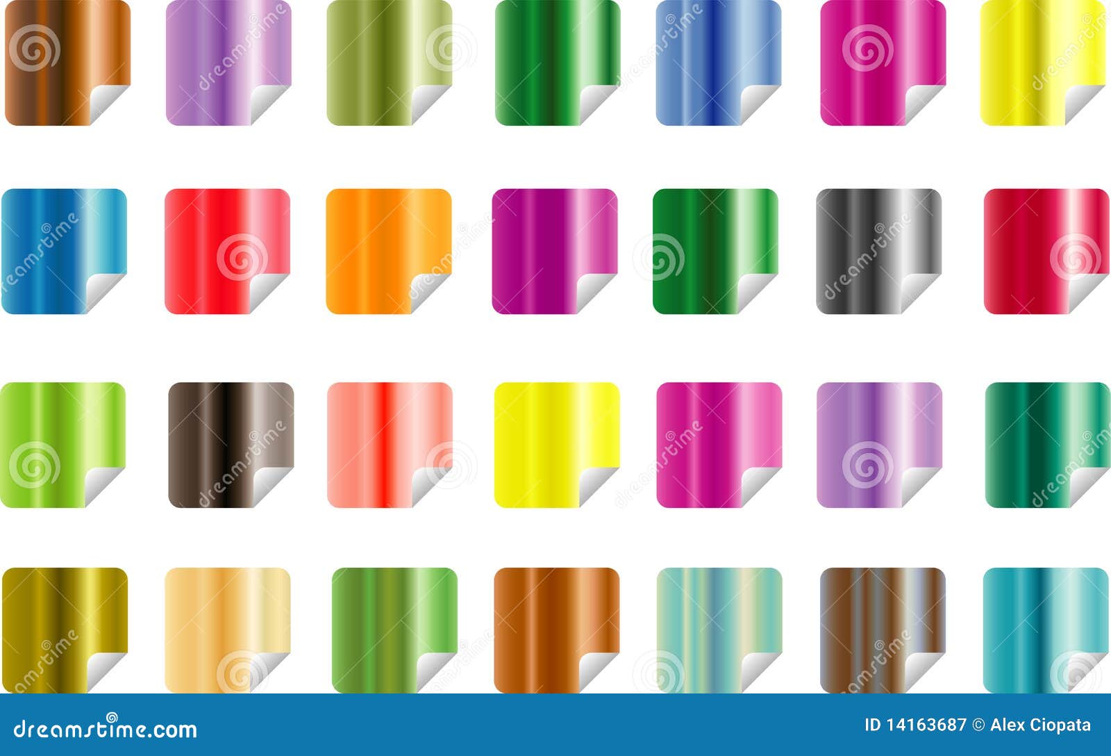 Metallic stickers pack stock vector. Illustration of rotund - 14163687