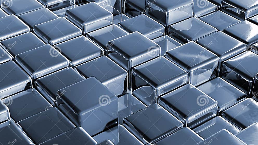 Graphic Design of Cubic Blocks. Stock Illustration - Illustration of ...