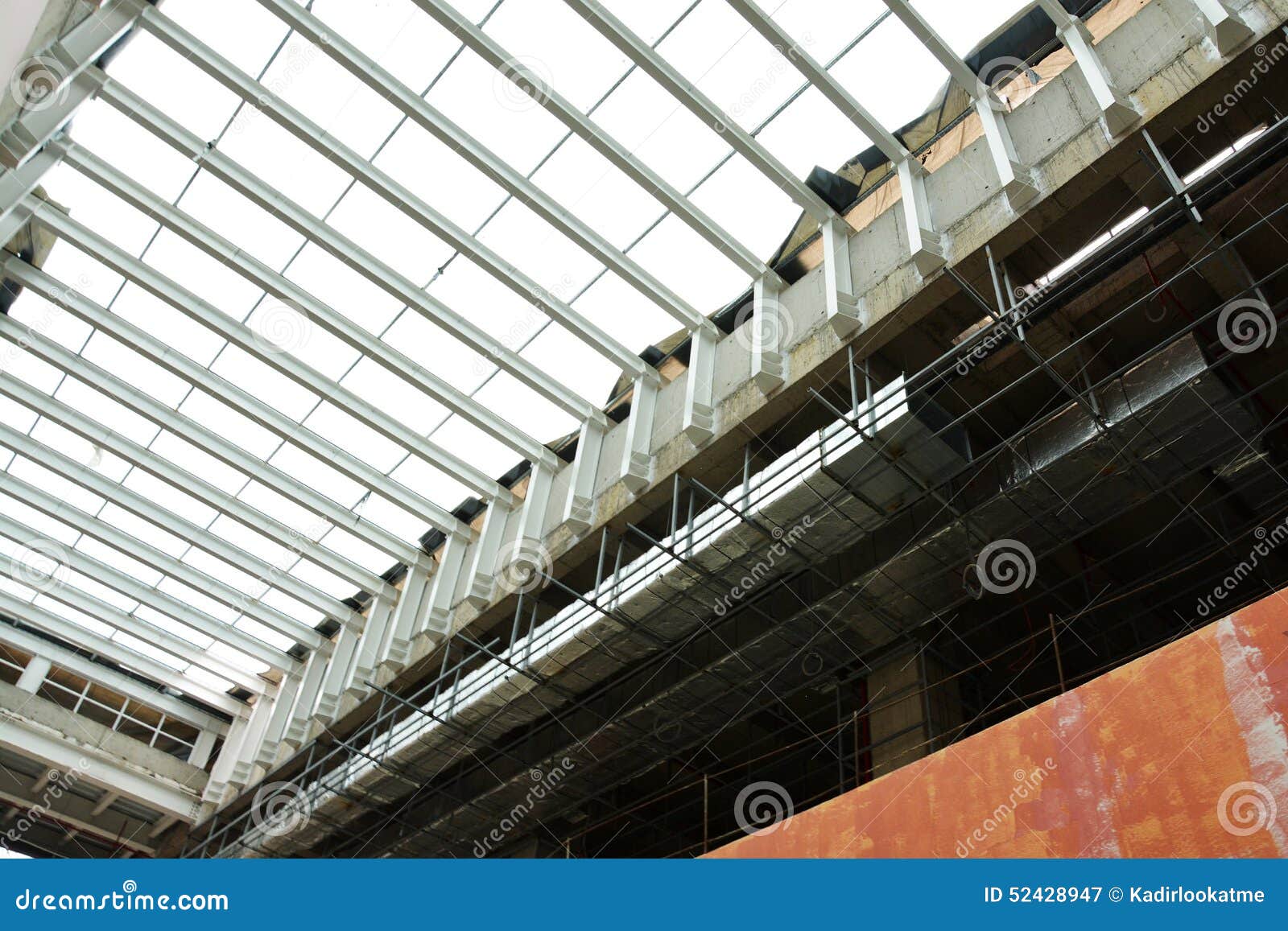 Metallic structure stock image. Image of buildings, building - 52428947