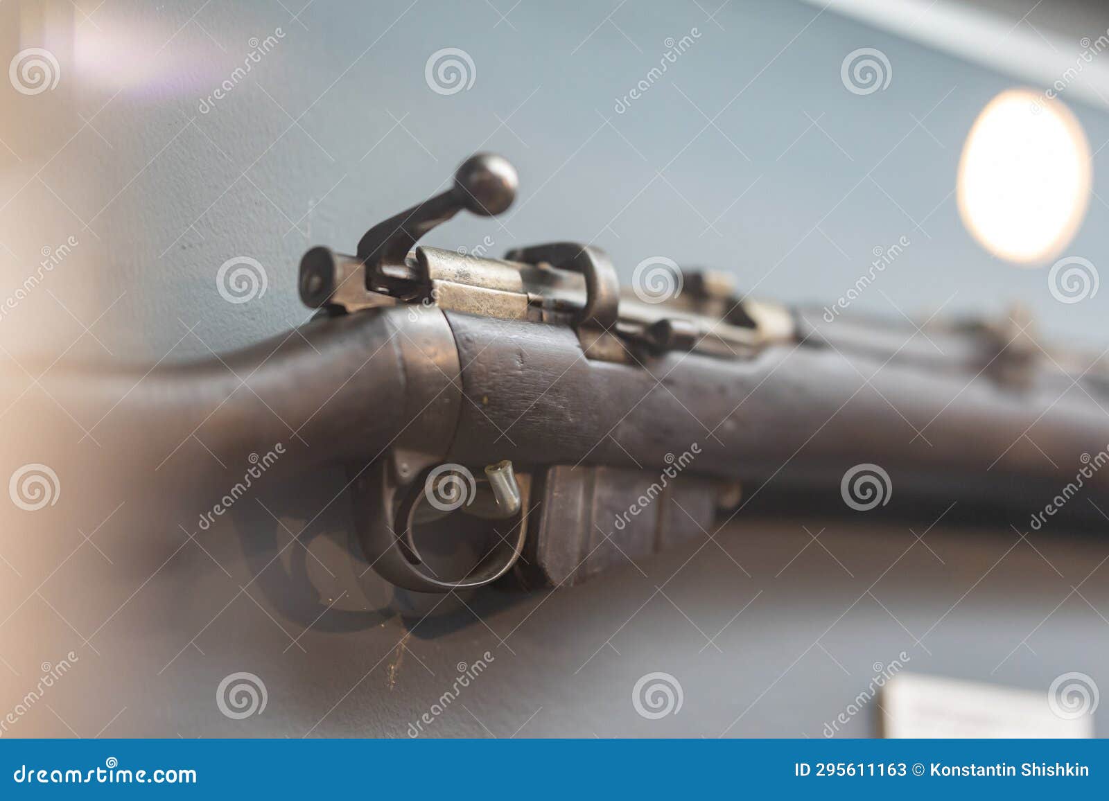 A Metallic Structure of Old Weapon Rifle Detailed Design. Stock Image ...