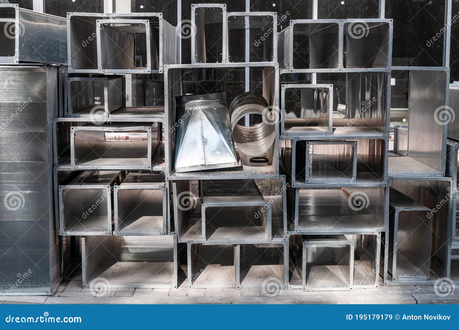 Metallic Structures of Different Geometric Shapes Stock Image - Image ...