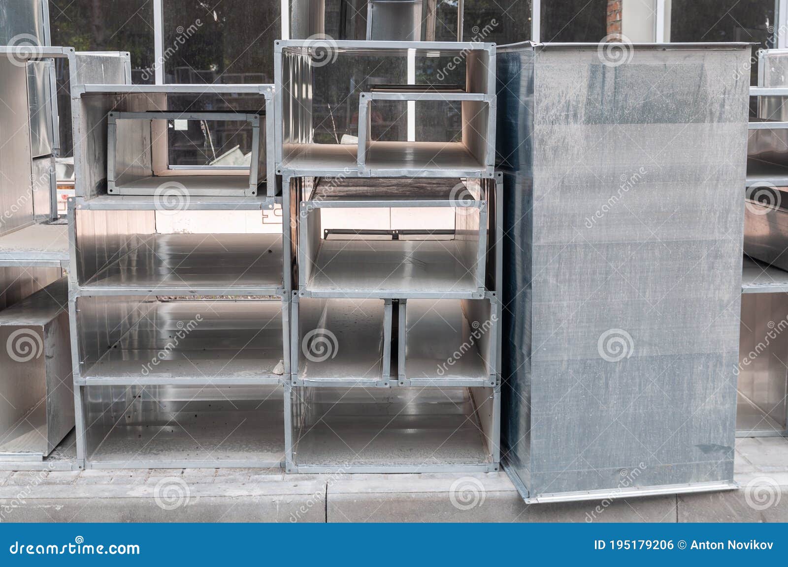 Metallic Structures of Different Geometric Shapes Stock Photo - Image ...
