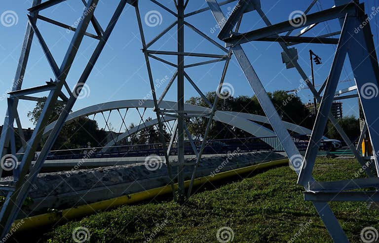 Metallic structures stock image. Image of bridge, transport - 291105645