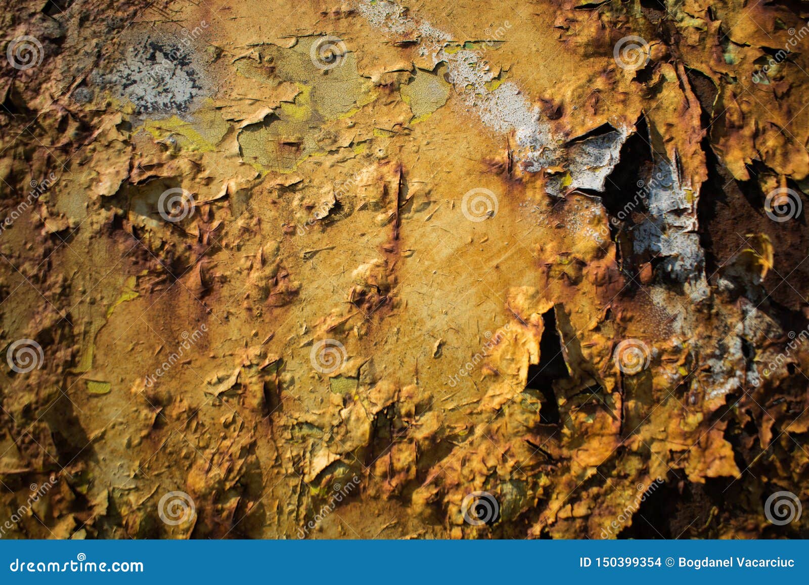 Metallic Surface Painted with a Lot of Rust Stock Photo - Image of ...