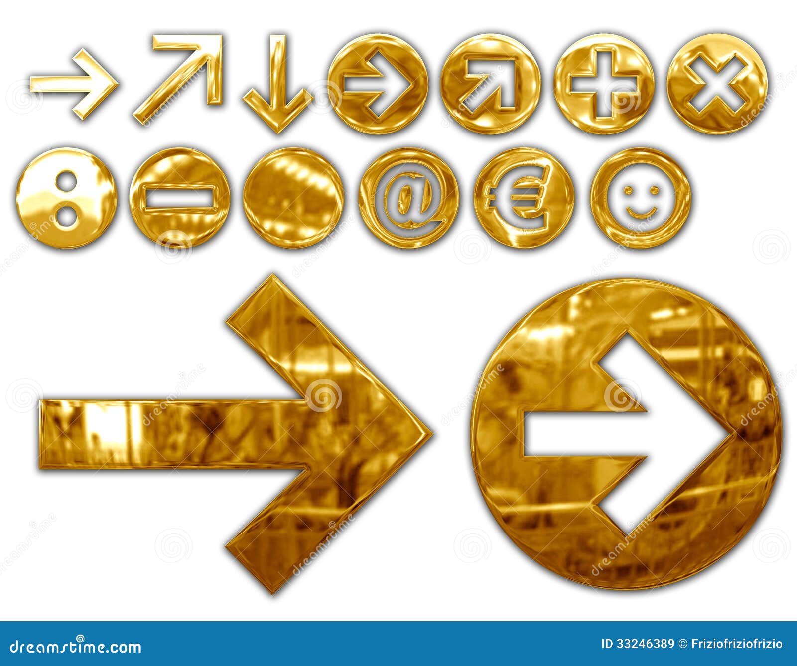 Metallic symbols stock illustration. Illustration of metallic - 33246389