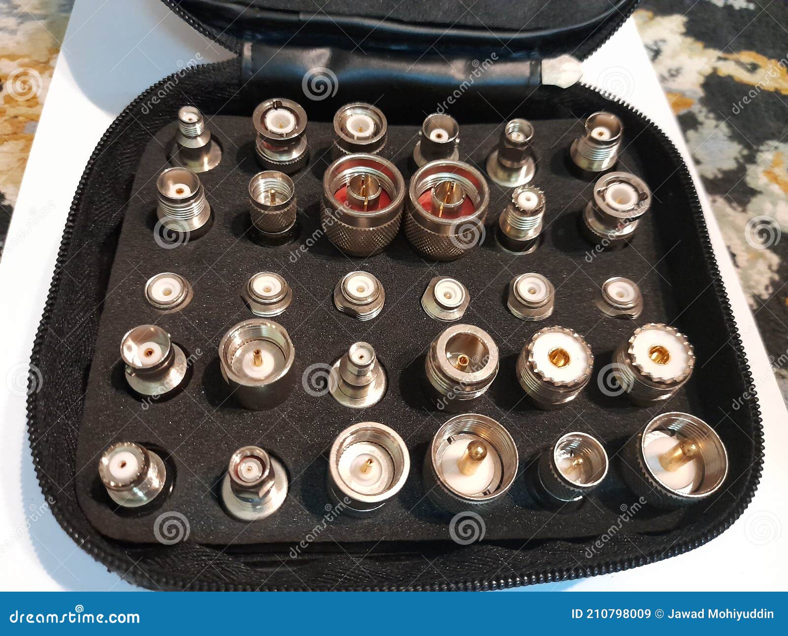 A Metallic Telecommunication Cable Connector Stock Image - Image of ...