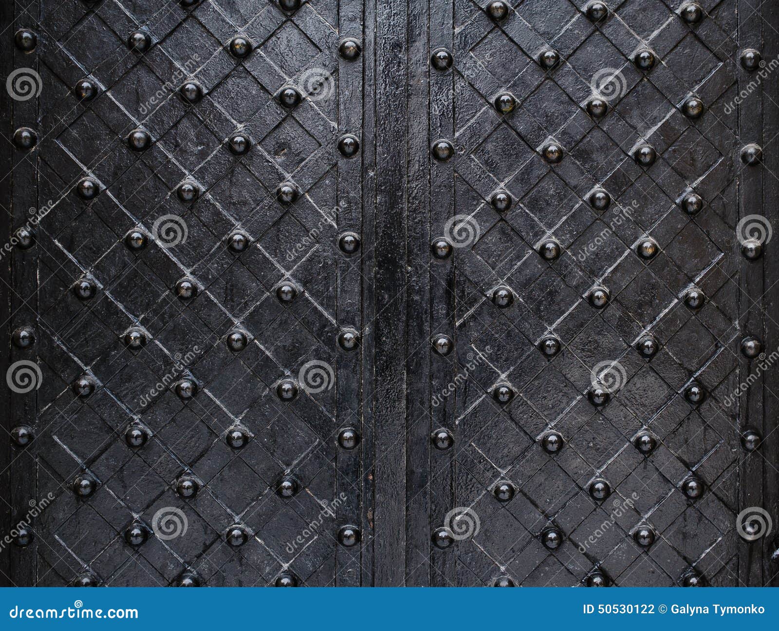 Metallic Texture Black Elements of the Old Door Stock Photo - Image of ...