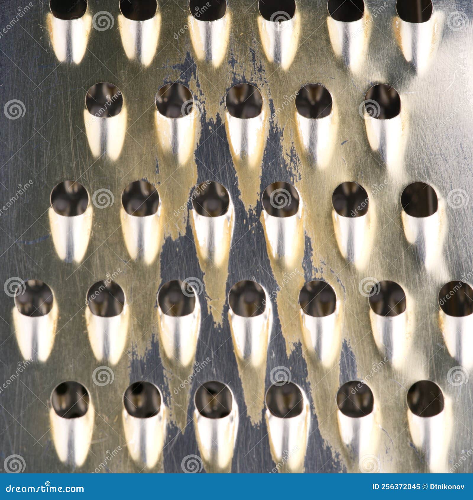 Metallic Texture with Large Holes. Closeup Stock Image - Image of ...