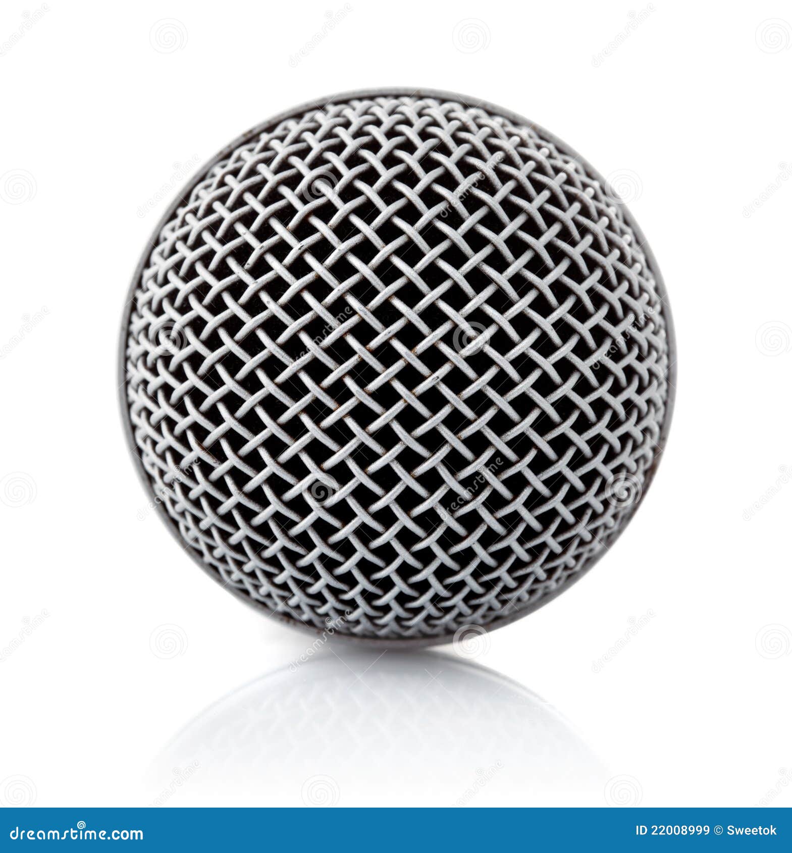 Metallic Texture of Microphone Head Stock Image - Image of head, metal ...