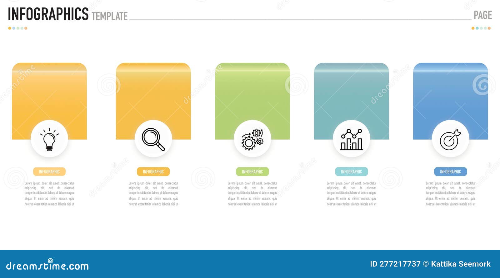 Metallic Texture Rectangular Infographic for Business Presentation ...