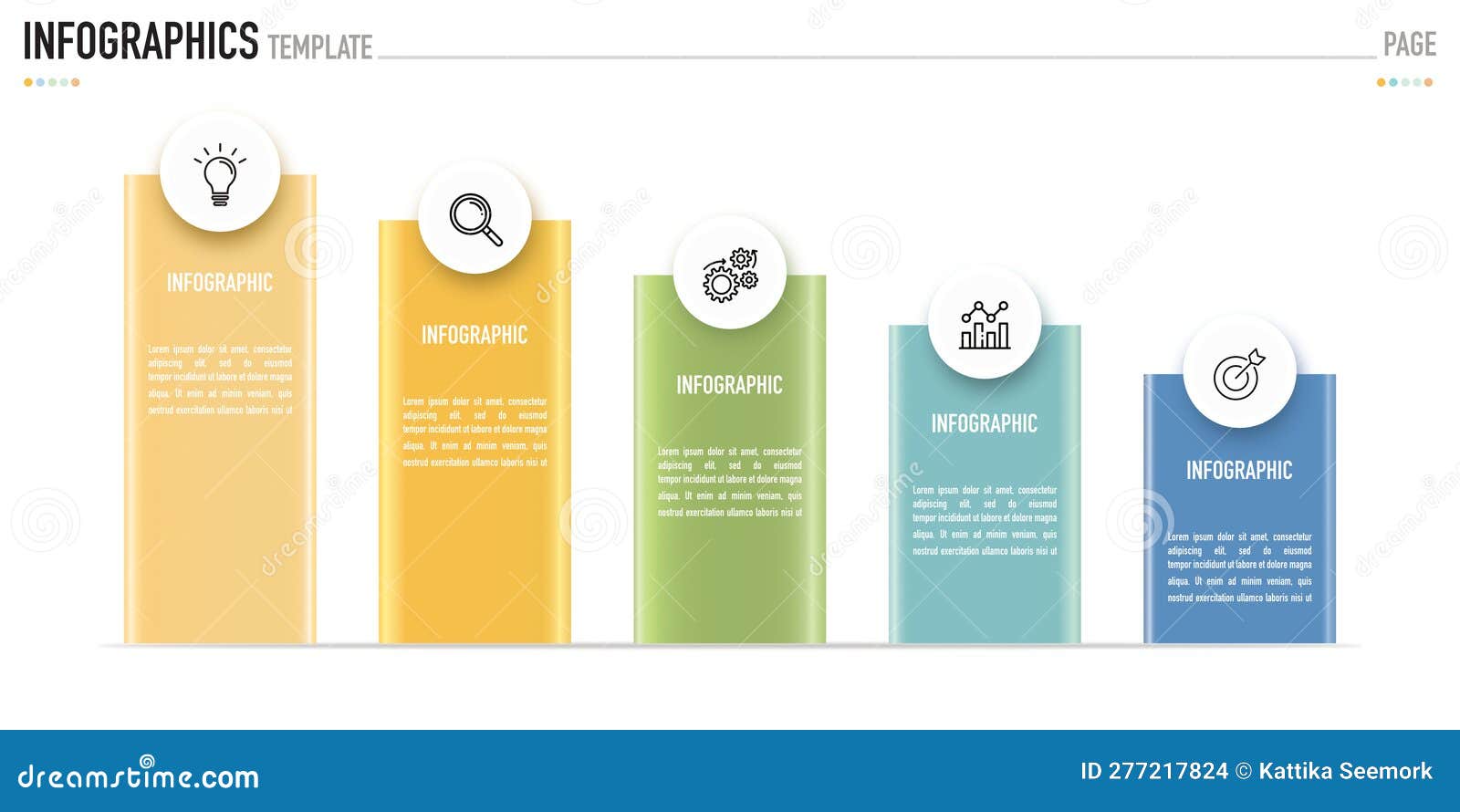 Metallic Textures Rectangular Infographic for Business Presentation ...