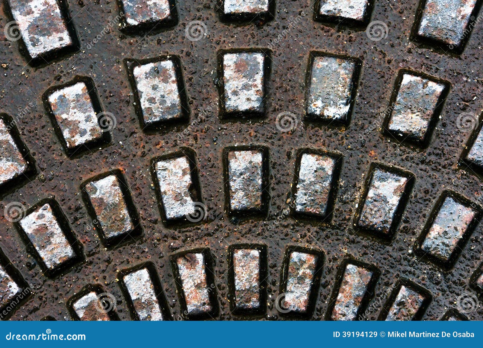 Metallic Textures On Sewer Manhole Stock Photography | CartoonDealer ...
