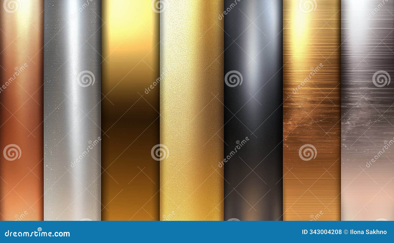 Metallic Textures in a Variety of Colors and Finishes Stock Photo ...