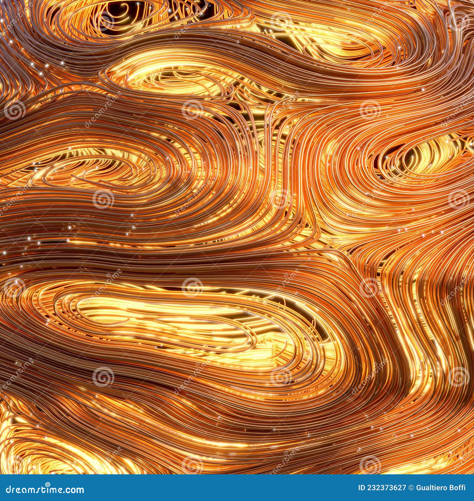 Metallic Threads with Luminescent Tips Stock Illustration ...