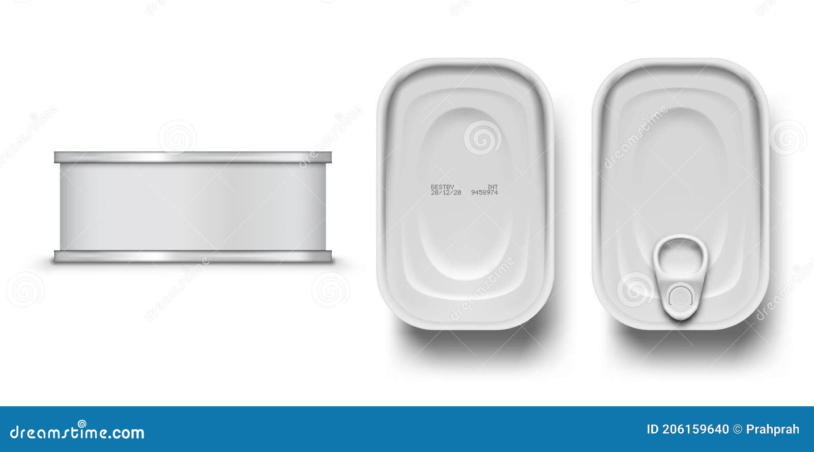 Metallic Tin Can. Canned Food. Side, Bottom, Top Stock Vector ...