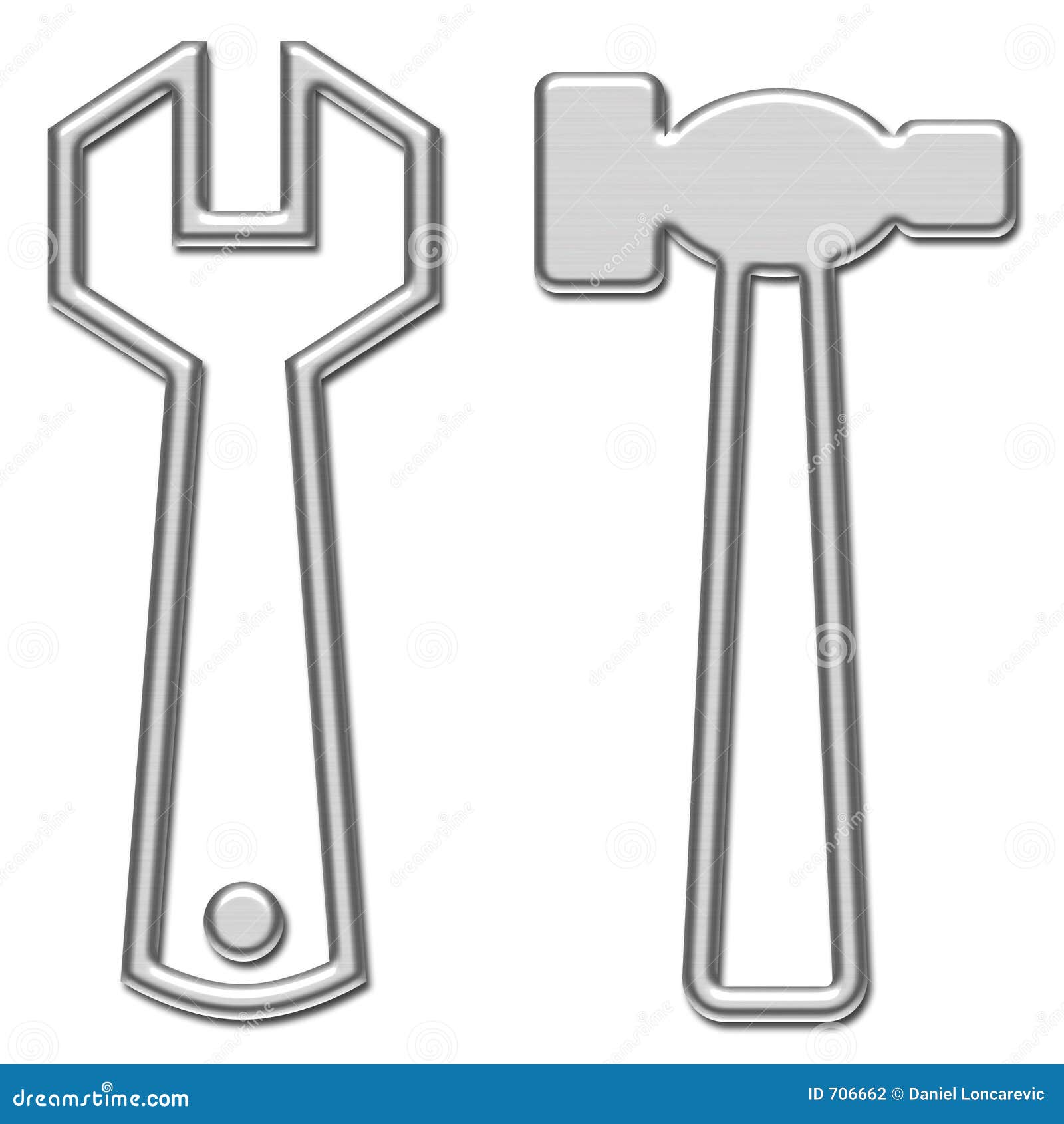 Metallic tools stock illustration. Illustration of shapes - 706662