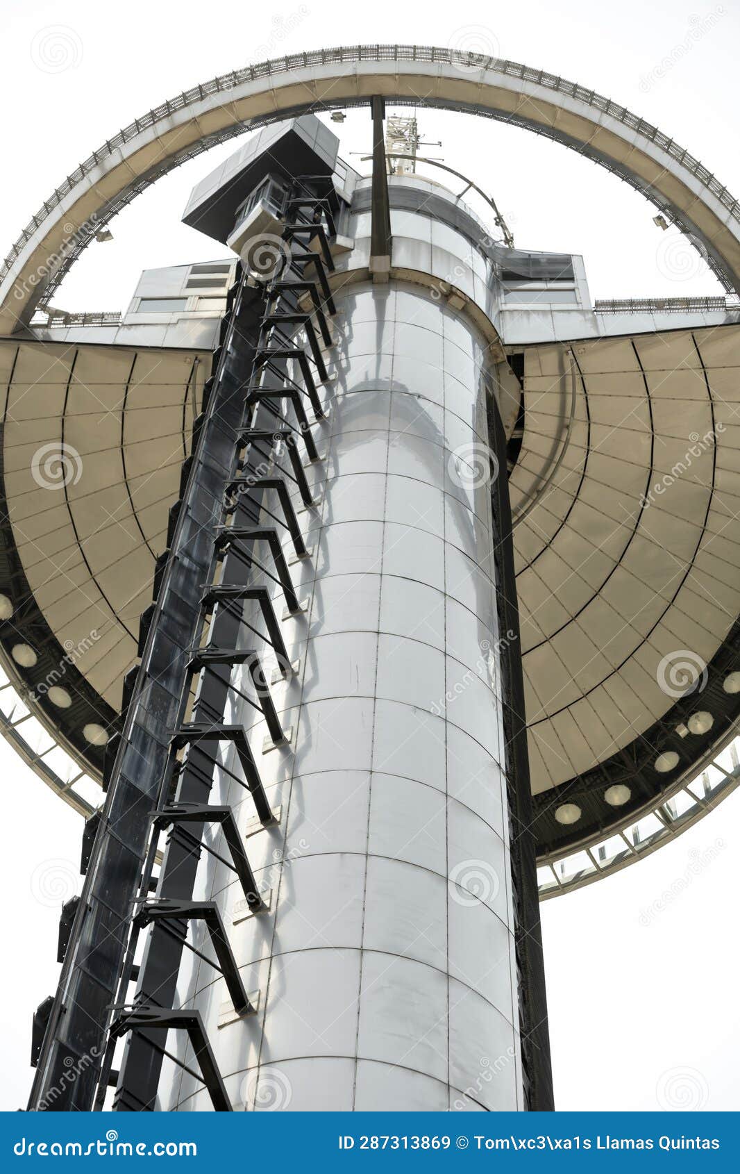 Metallic Tower of the Moncloa Lighthouse Stock Image - Image of ...
