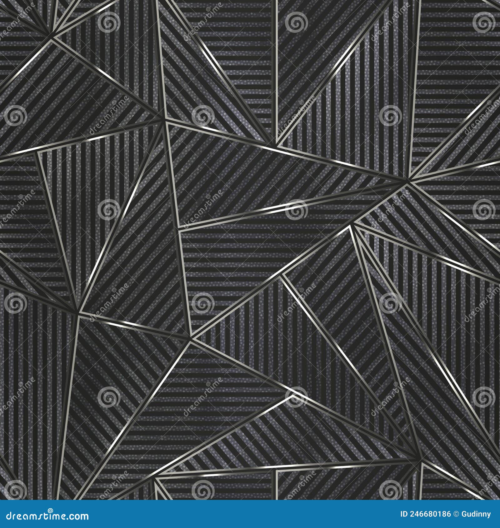 Metallic Triangle Seamless Pattern Stock Vector - Illustration of ...