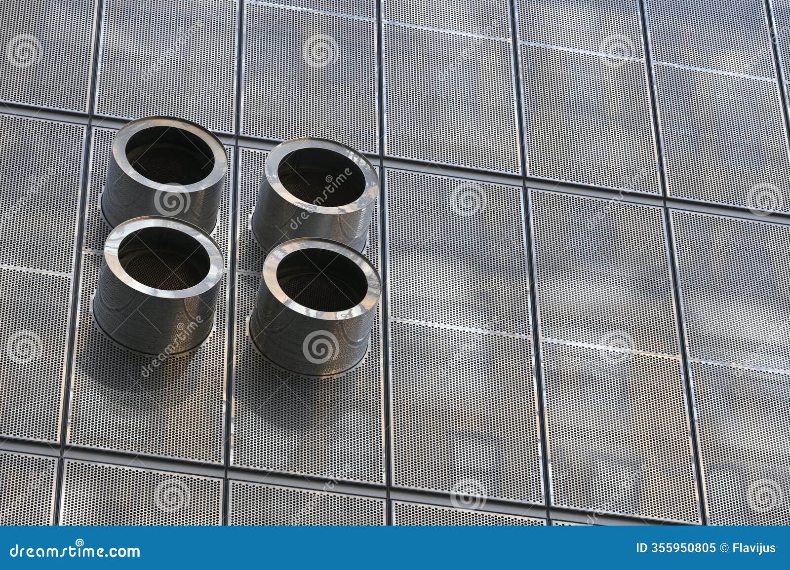 Metallic Ventilation Pipes in New Building Stock Image - Image of ...