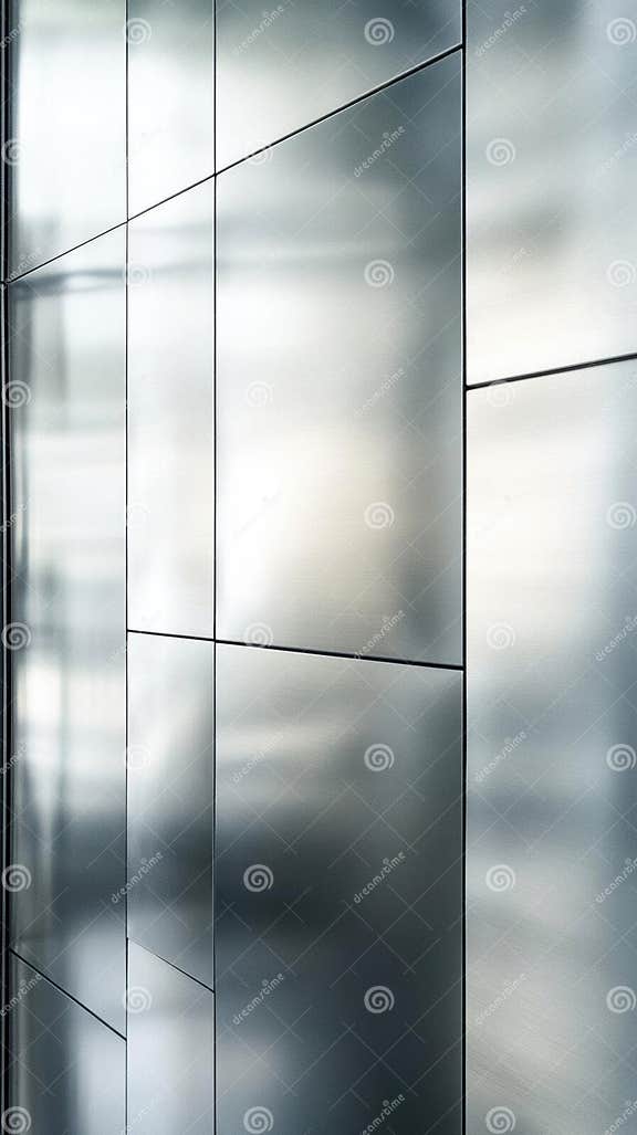 Metallic Wall Panels, a Modern Architectural Design Element Stock Photo ...