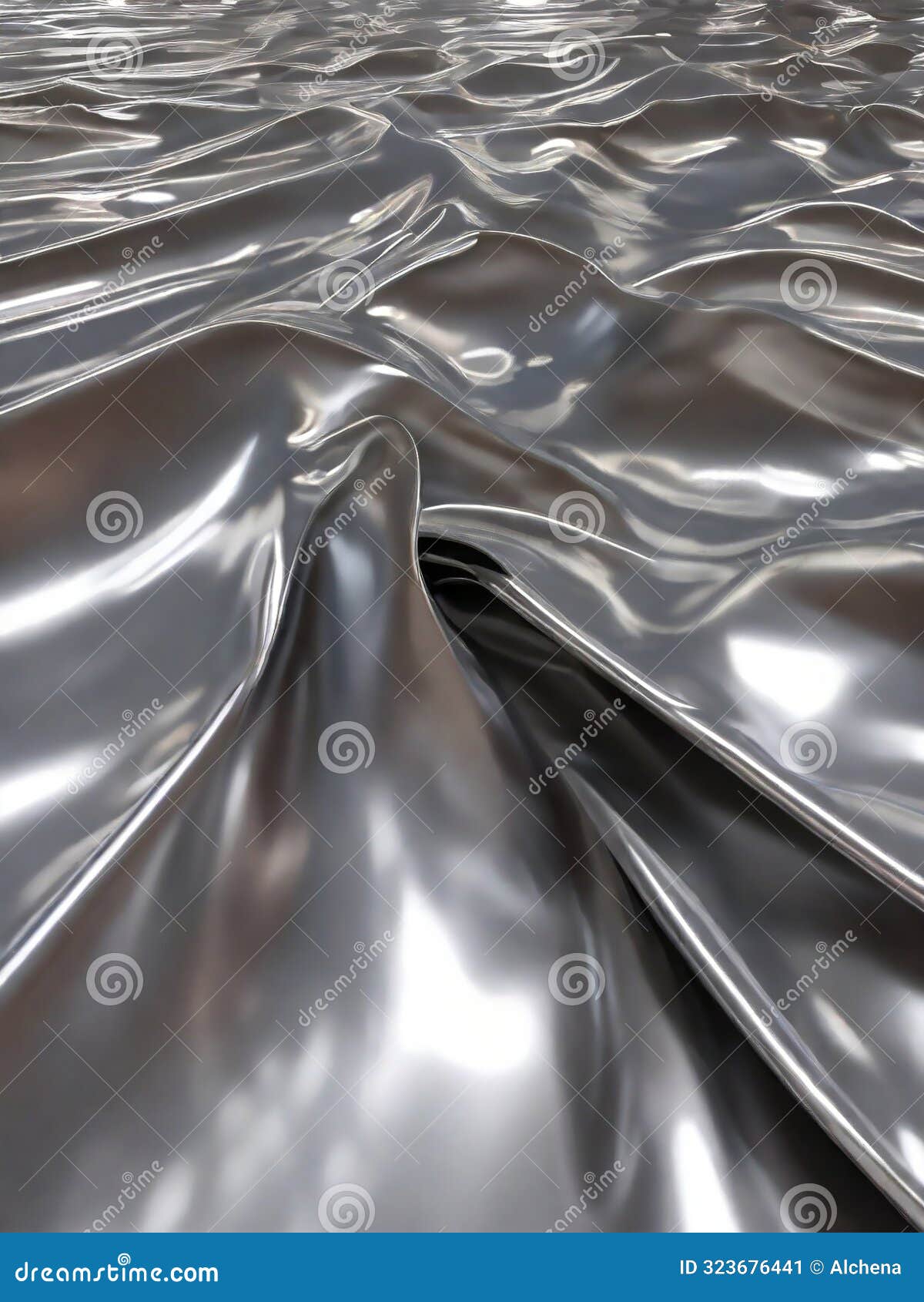 Metallic Wavy Chrome Texture Background Stock Image - Image of ...