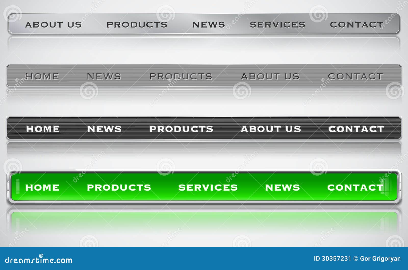 Metallic web bars stock vector. Illustration of graphic - 30357231