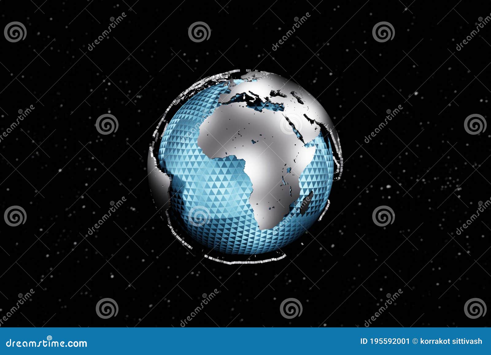 Metallic World Map Cartoon Vector | CartoonDealer.com #7753793