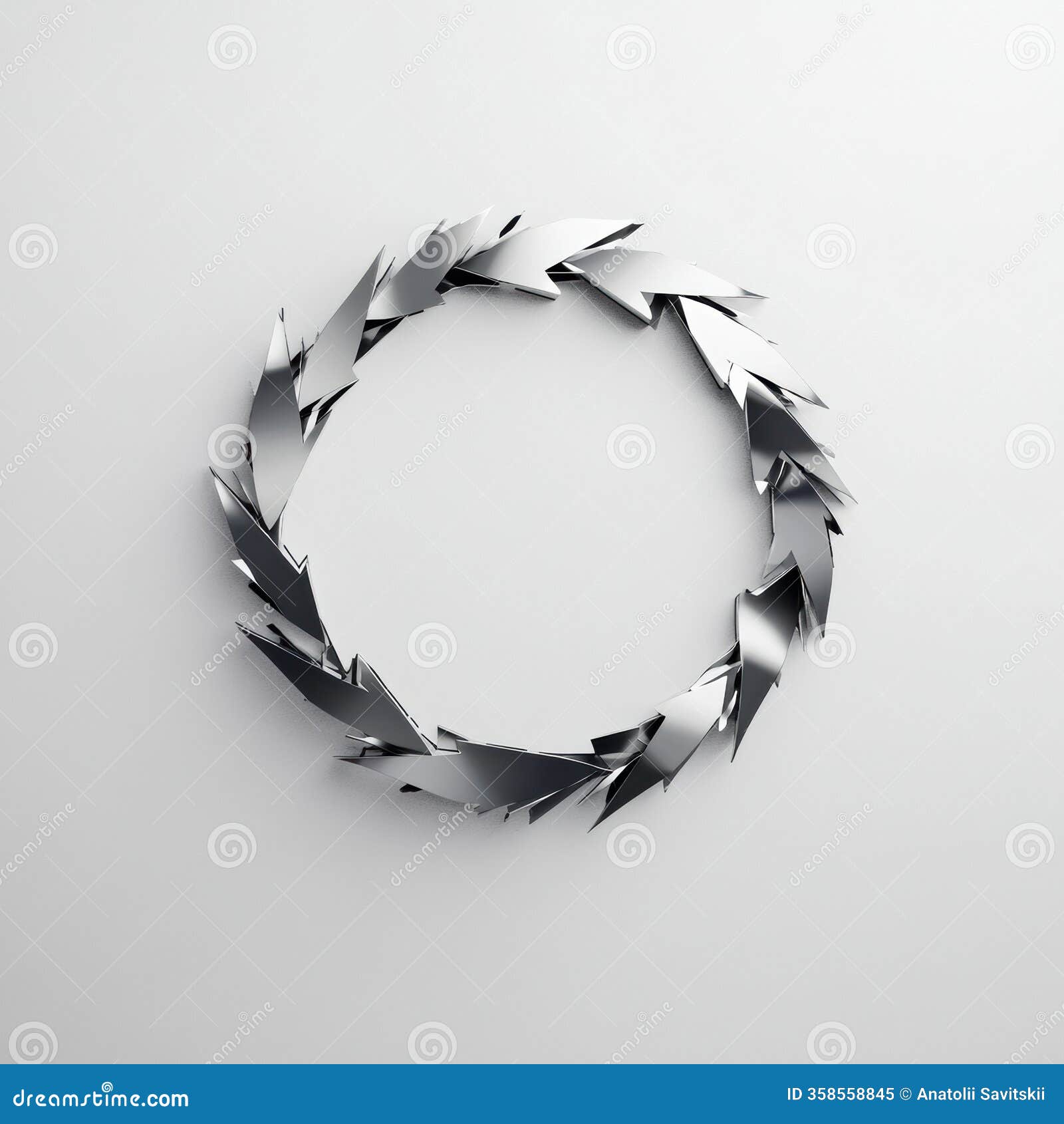 Metallic Wreath Design with Sharp Angles and Contemporary Aesthetic on ...