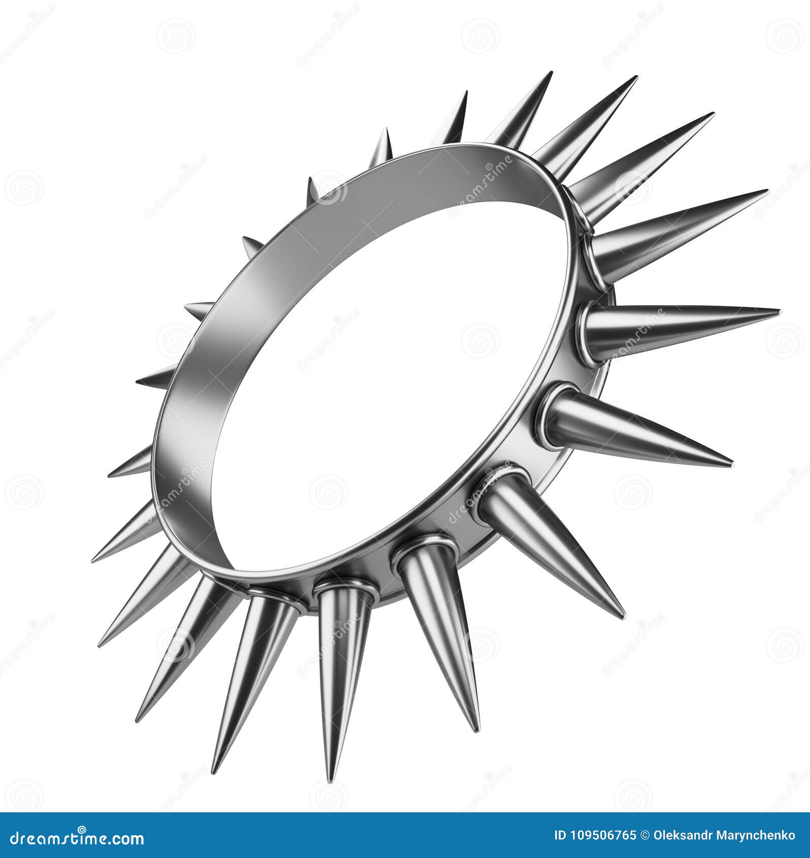 Metallick Ring with Thorns. Very Sharp Spikes Stock Illustration ...