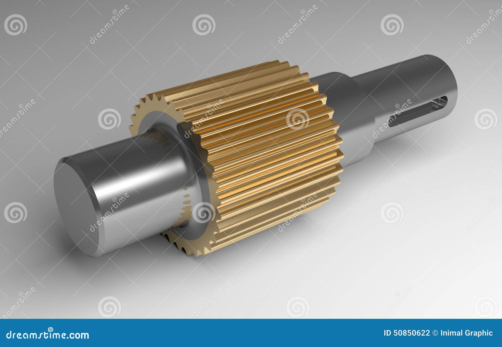 Metallische Ritzelwelle stock abbildung. Illustration von mechanisch ...