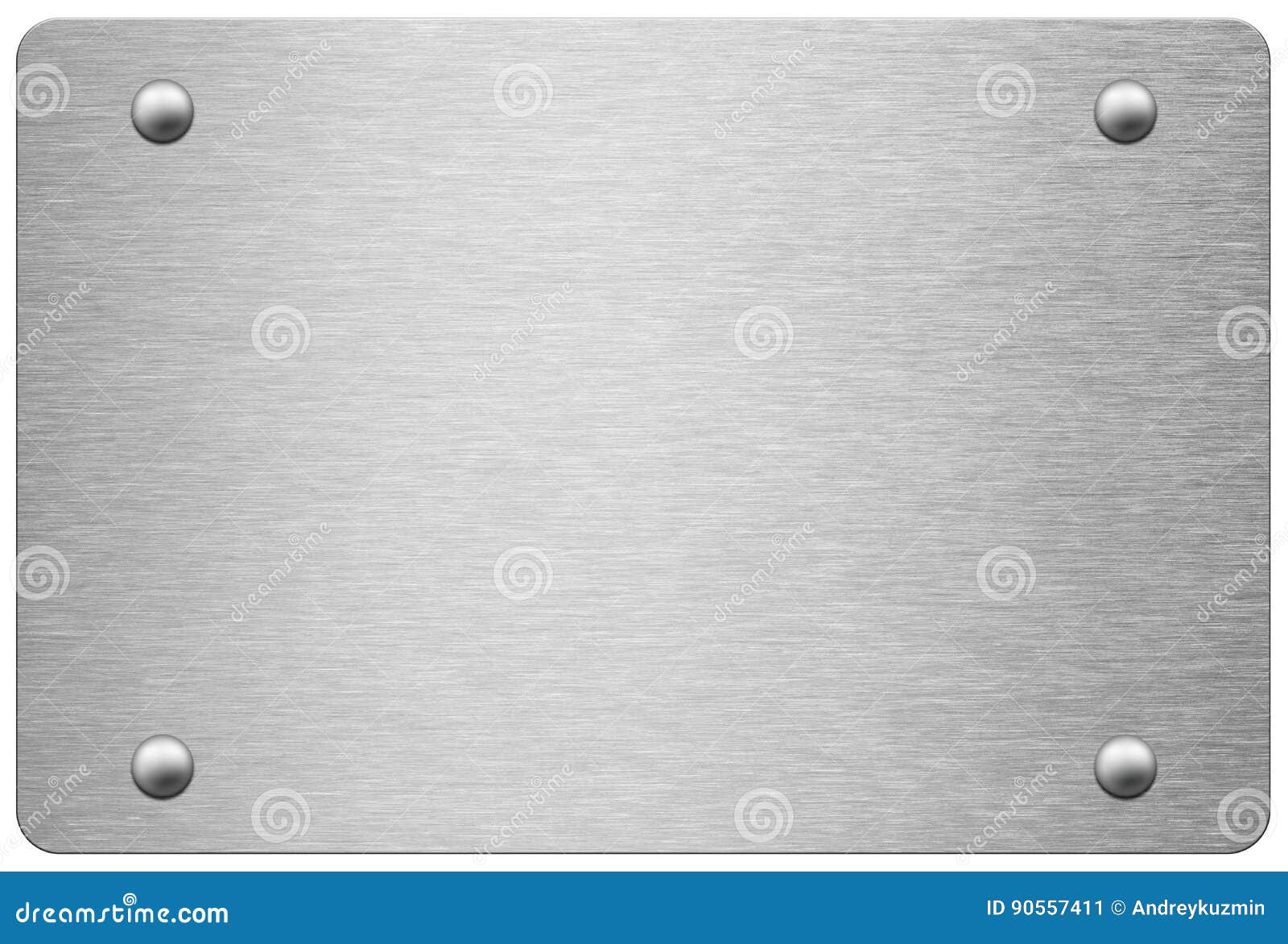 Metallplatte Lokalisierte Illustration 3d Stock Abbildung ...