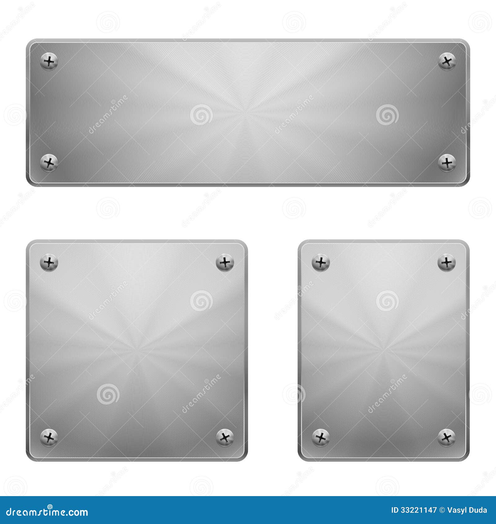 Metallplatten. vektor abbildung. Illustration von chrom - 33221147